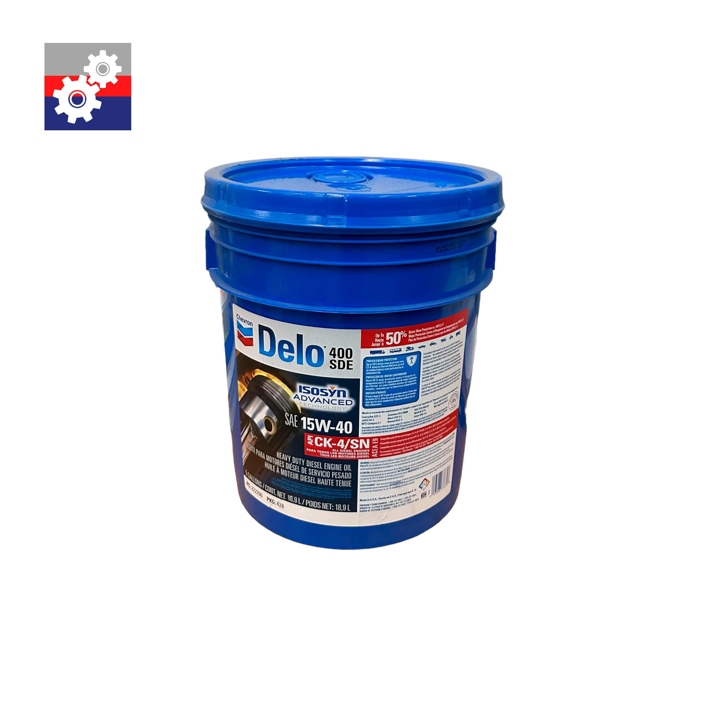 Cubeta 19 lts aceite diesel multigrado 15 w 40 ck4 delo 400 marca ...